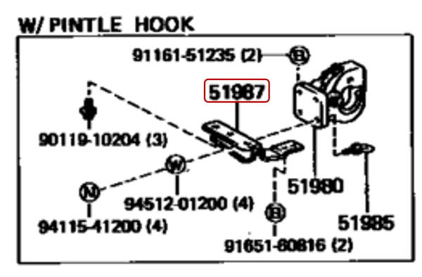 OEM Pintle Hook Bracket for Toyota Land Cruiser 70 Series – City Racer LLC